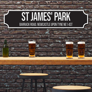 Newcastle United St James' Park Black & White Stadium Any Text Football ...