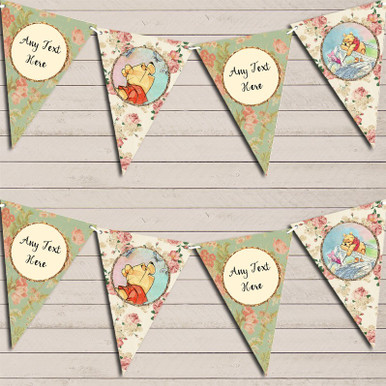Winnie The Pooh Custom Personalised Children's Birthday Flag Banner ...