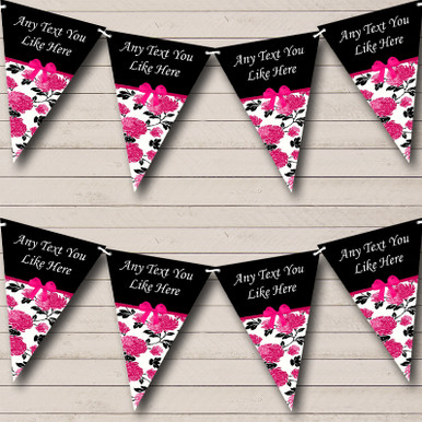 Black Pink Custom Personalised Carnival Fete Street Party Flag Banner ...