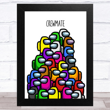 Among Us Character Pile Crewmate Children's Kids Wall Art Print - Wild ...