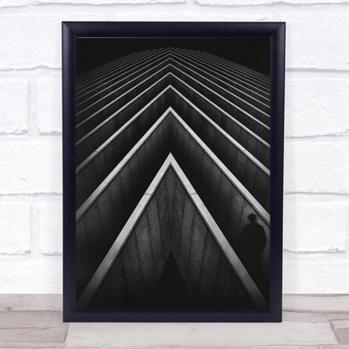 Maze Shadow Silhouette Labyrinth Dark Low Wall Art Print - Wild Wall Art