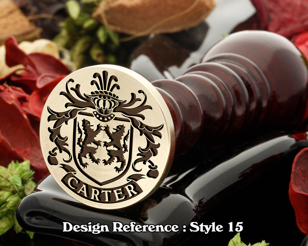 Carter Family Crest Wax Seal Stamp - Custom Wax N Seals