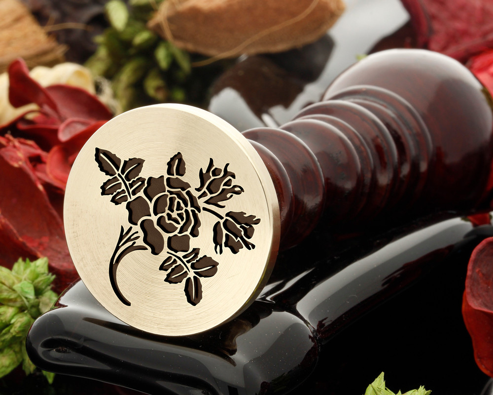 Rose D4 Wax Seal Stamp- Custom Wax N Seals