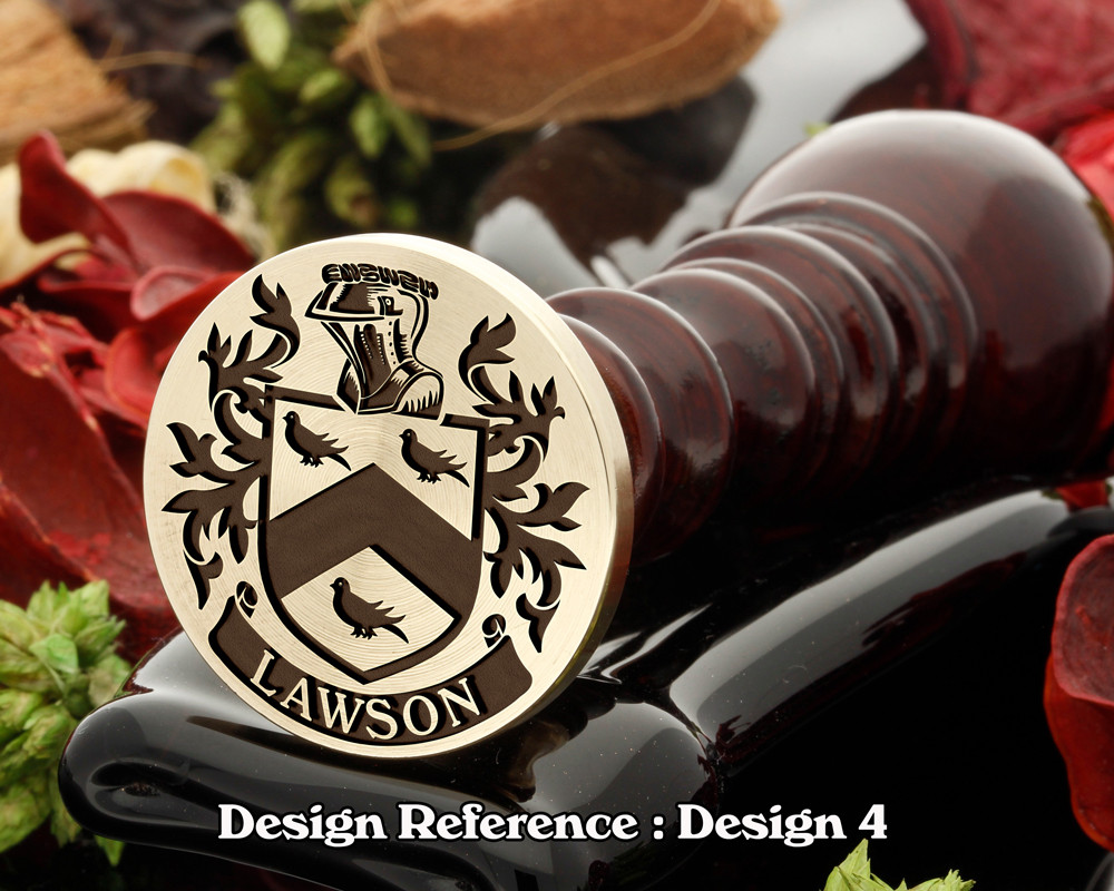 Lawson Family Crest Wax Seal Stamp - Custom Wax N Seals