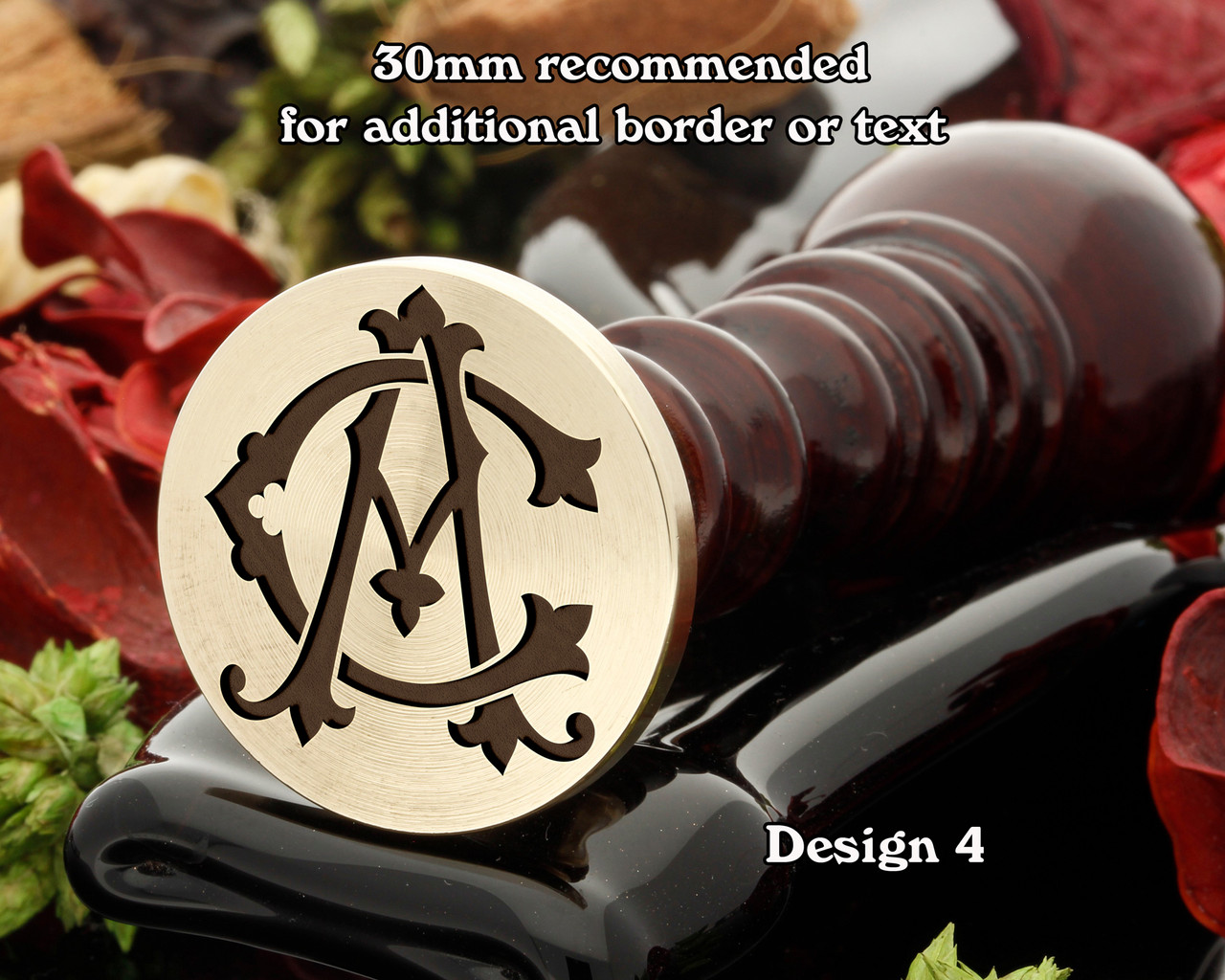 AC CA Victorian Monogram Wax Seal Stamp - Custom Wax N Seals