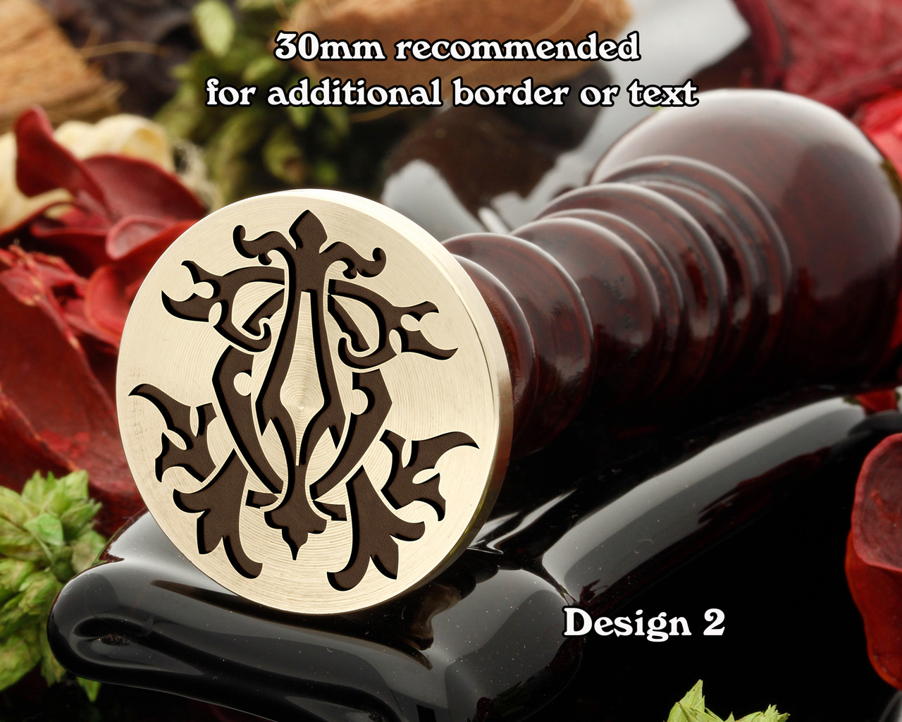 AC CA Victorian Monogram Wax Seal Stamp - Custom Wax N Seals