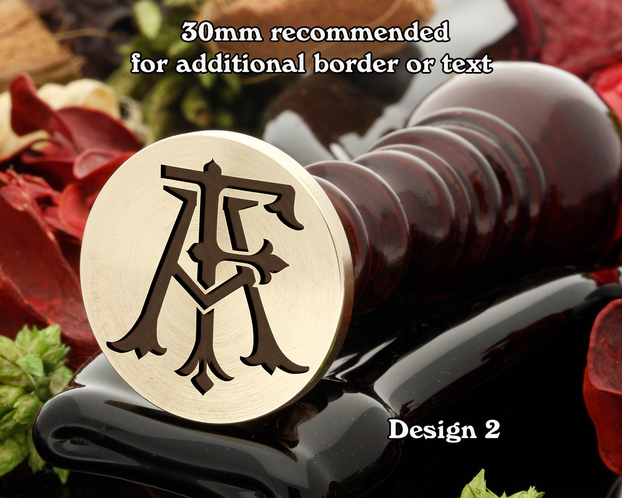AF FA Victorian Monogram Wax Seal Stamp - Custom Wax N Seals