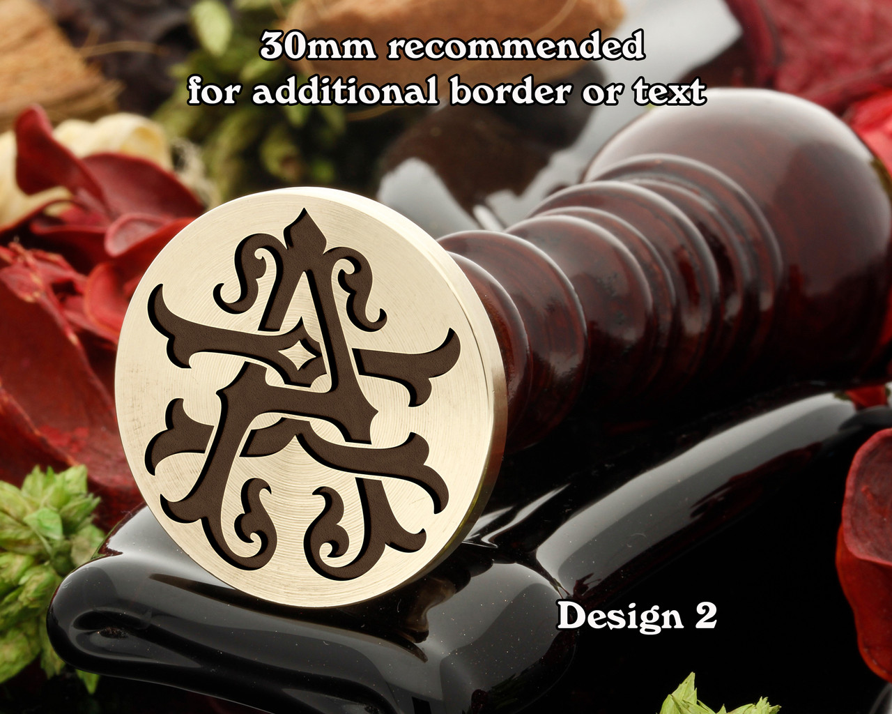 AK KA Victorian Monogram Wax Seal Stamp - Custom Wax N Seals