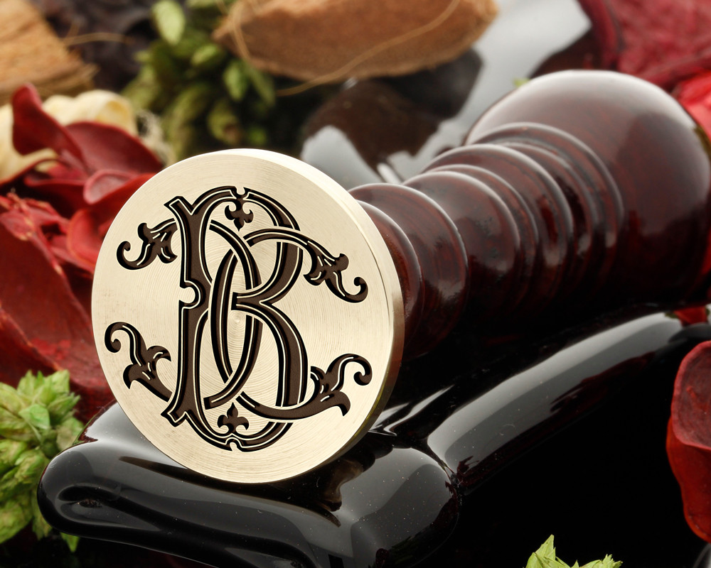 BC CB Victorian Monogram Wax Seal Stamp - Custom Wax N Seals