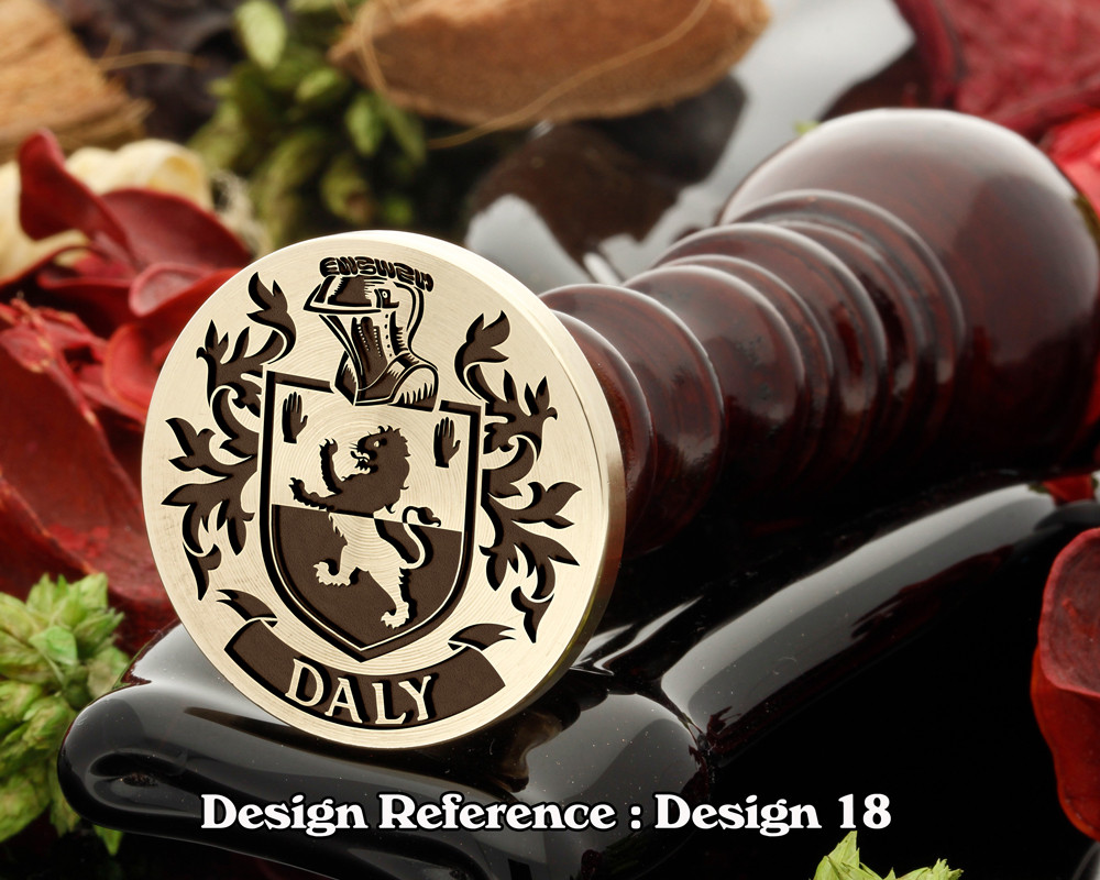 Daly Family Crest Wax Seal Stamp - Custom Wax N Seals