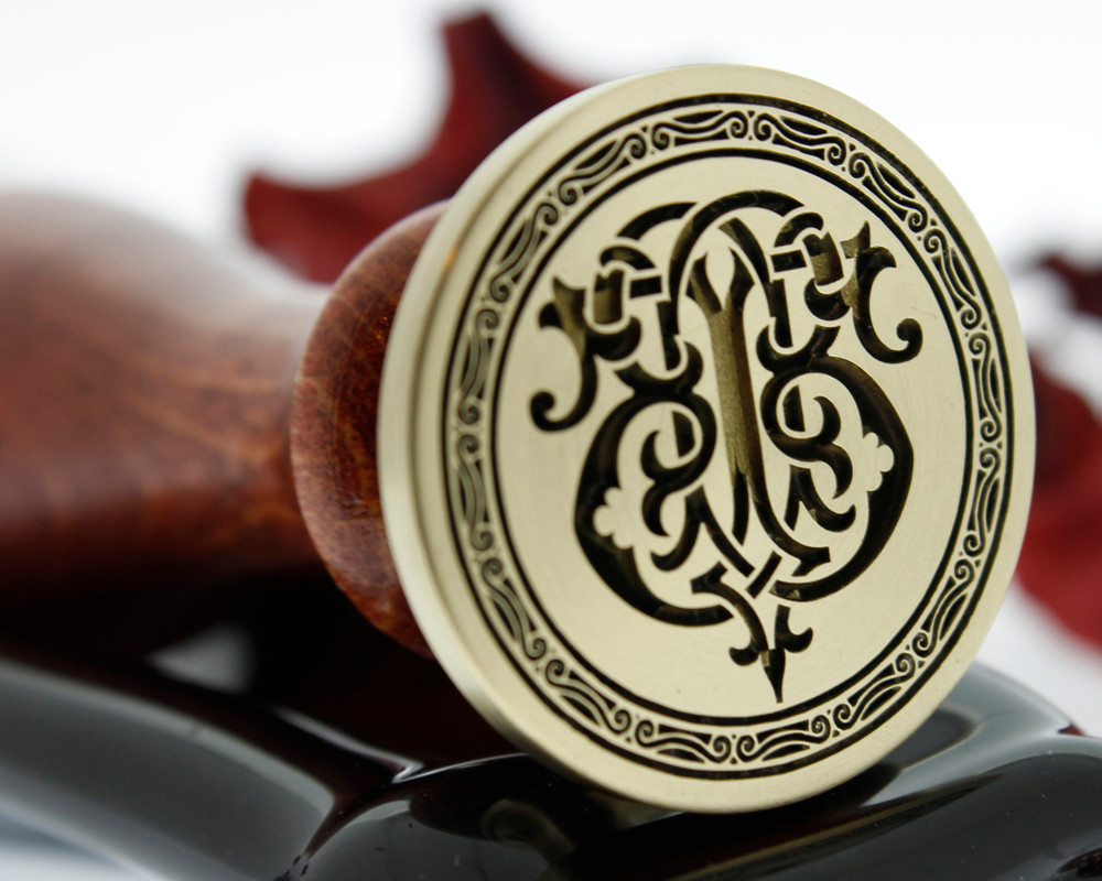BT TB Victorian Monogram Wax Seal Stamp - Custom Wax N Seals