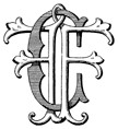 CF FC Victorian Monogram Wax Seal Stamp - Custom Wax N Seals