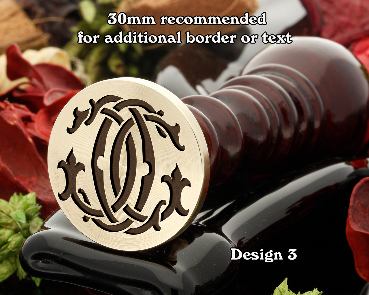 CG GC Victorian Monogram Wax Seal Stamp - Custom Wax N Seals