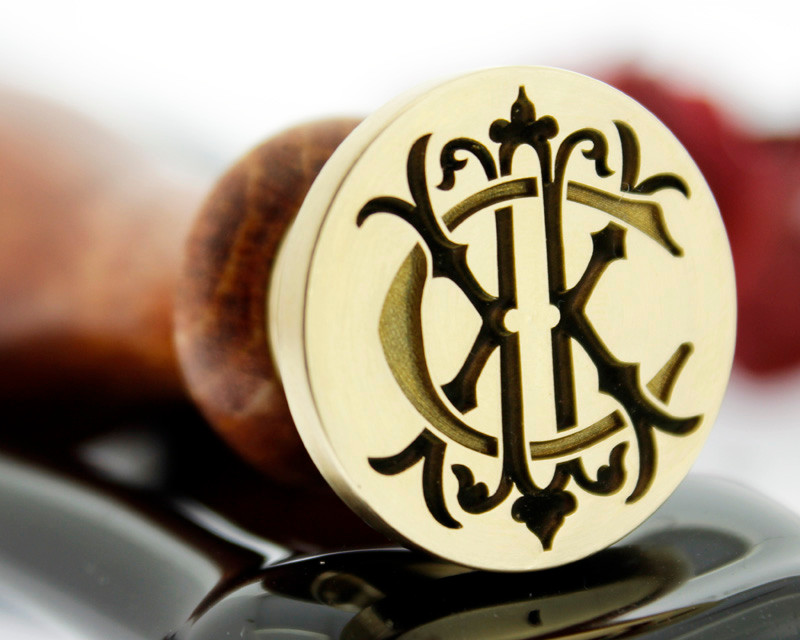 CK KC Victorian Monogram Wax Seal Stamp - Custom Wax N Seals