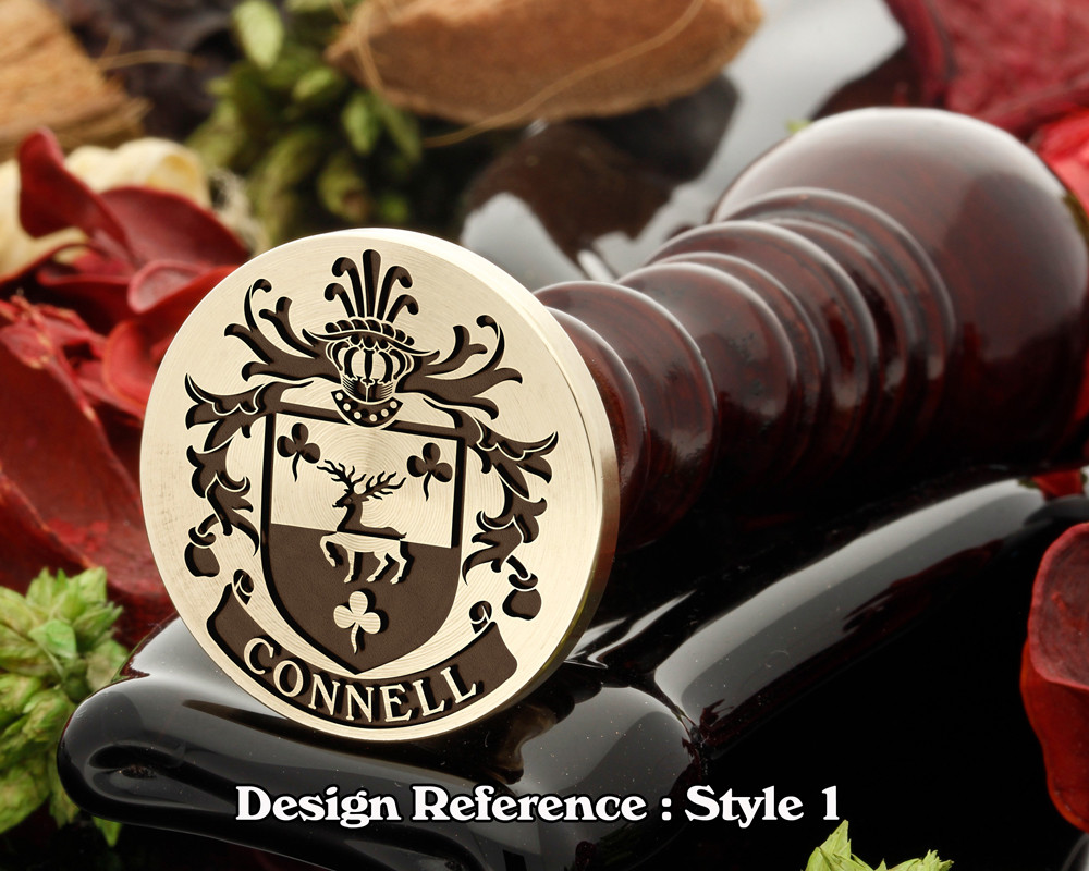 Connell Family Crest Wax Seal Stamp - Custom Wax N Seals