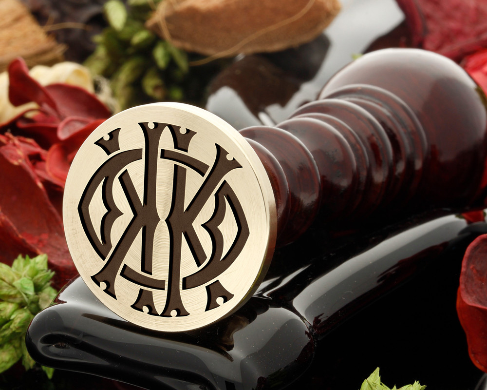 KO OK Victorian Monogram Wax Seal Stamp - Custom Wax N Seals