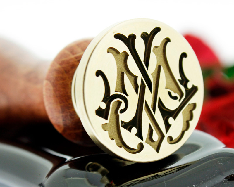 LM ML Victorian Monogram Wax Seal Stamp - Custom Wax N Seals