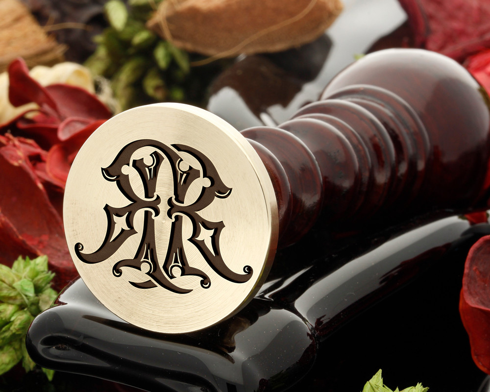 RR Victorian Monogram Wax Seal Stamp - Custom Wax N Seals
