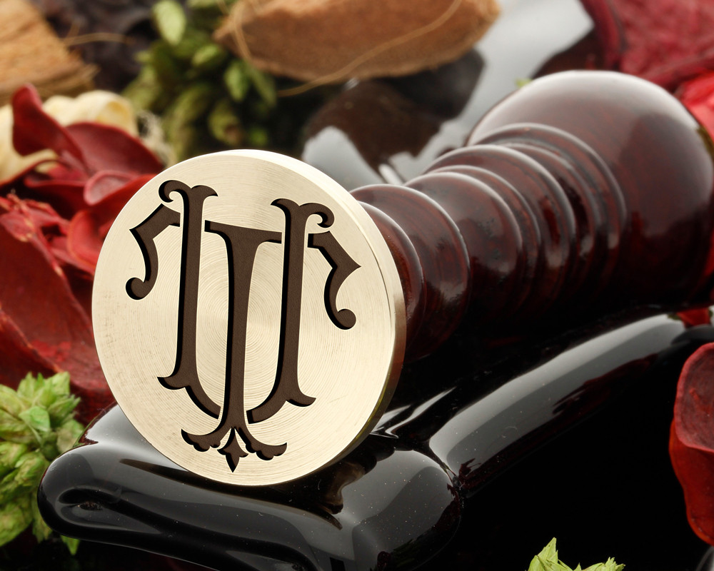 TU UT Victorian Monogram Wax Seal Stamp - Custom Wax N Seals
