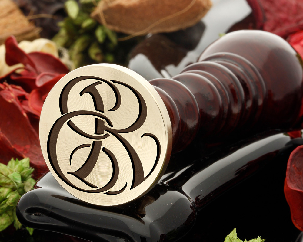 ER RE Victorian Monogram Wax Seal Stamp - Custom Wax N Seals