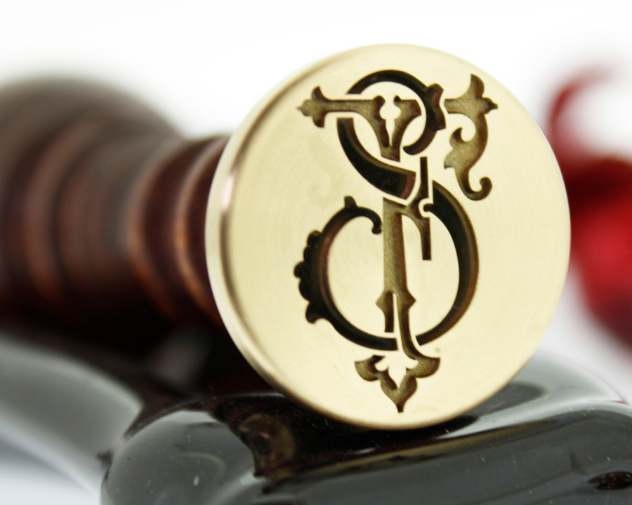 FS SF Victorian Monogram Wax Seal Stamp - Custom Wax N Seals