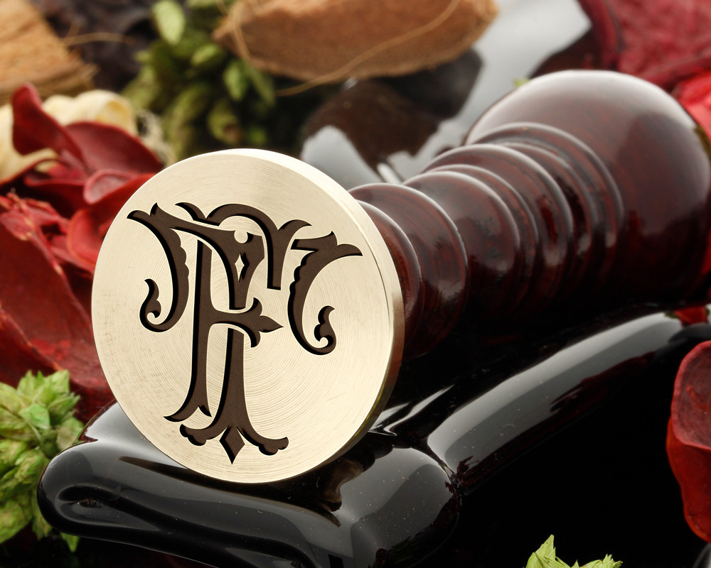 FT TF Victorian Monogram Wax Seal Stamp - Custom Wax N Seals