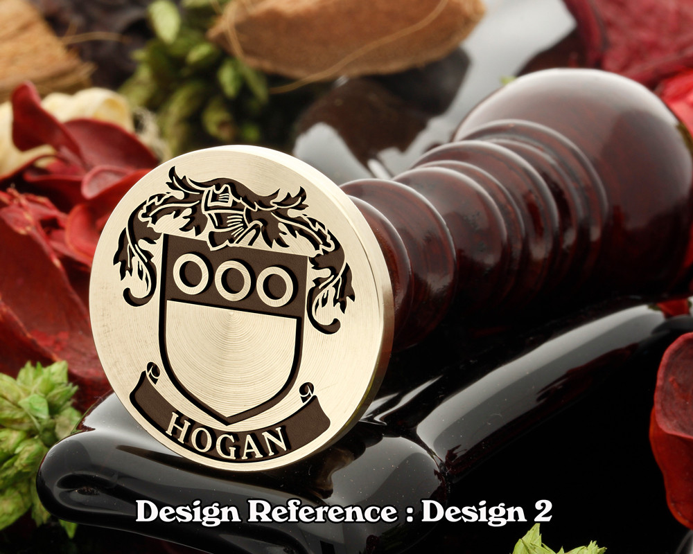 Hogan Family Crest Wax Seal Stamp - Custom Wax N Seals