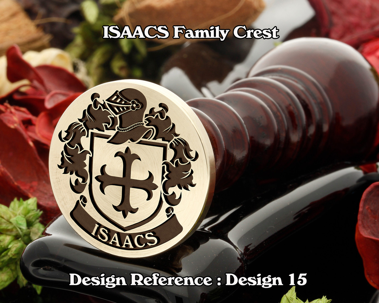 Isaacs Family Crest Wax Seal Stamp - Custom Wax N Seals