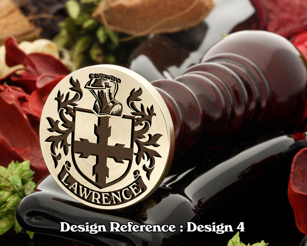Lawrence Family Crest Wax Seal Stamp - Custom Wax N Seals