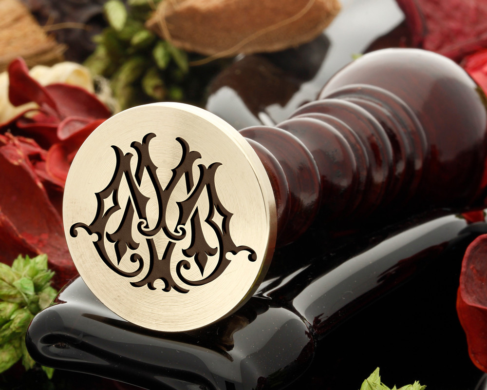 MM Victorian Monogram Wax Seal Stamp - Custom Wax N Seals