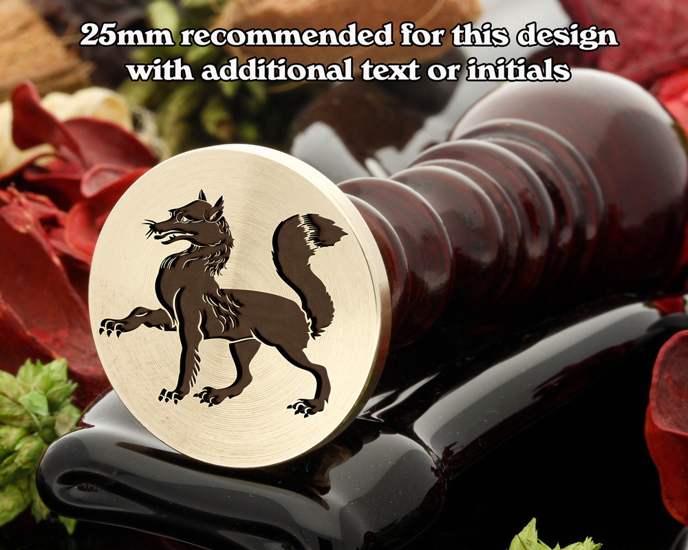 Heraldry Fox Passant Wax Seal Stamp - Custom Wax N Seals