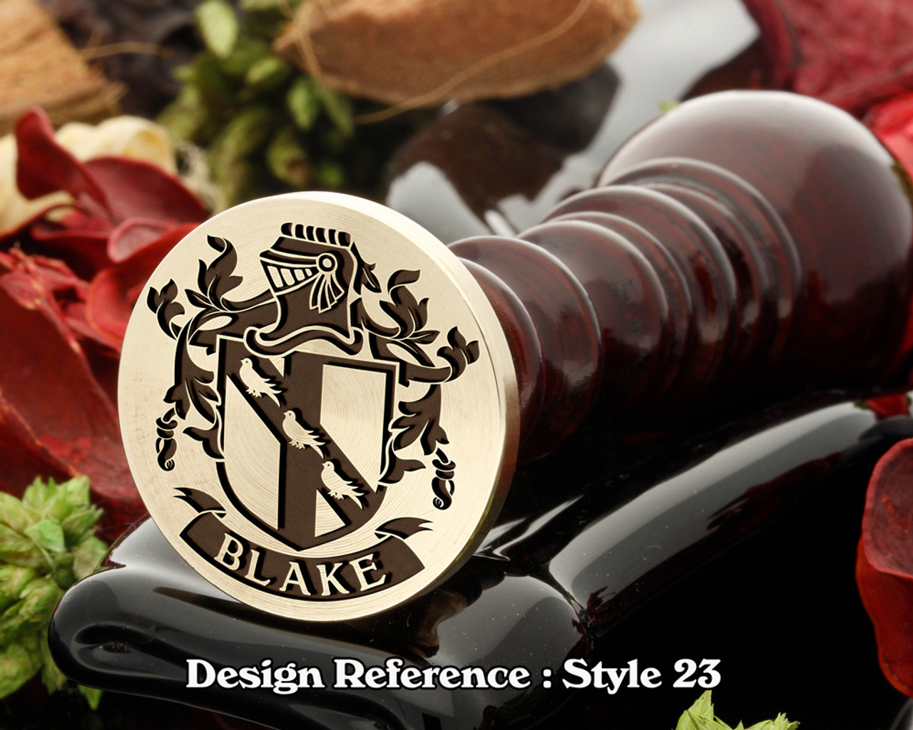Blake Family Crest Wax Seal Stamp - Custom Wax N Seals Blake Family Crest Wax Seal Stamp - Custom Wax N Seals