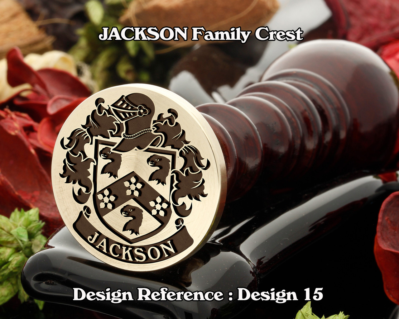 Jackson Family Crest Wax Seal Stamp - Custom Wax N Seals