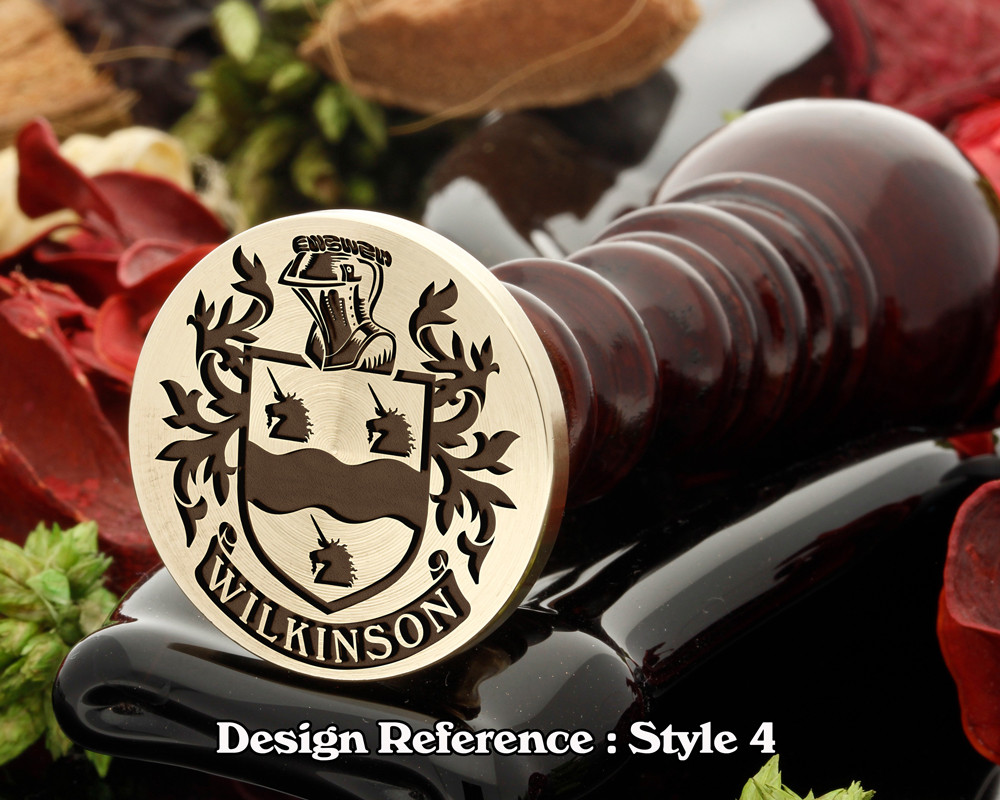 Wilkinson Family Crest Wax Seal Stamp - Custom Wax N Seals