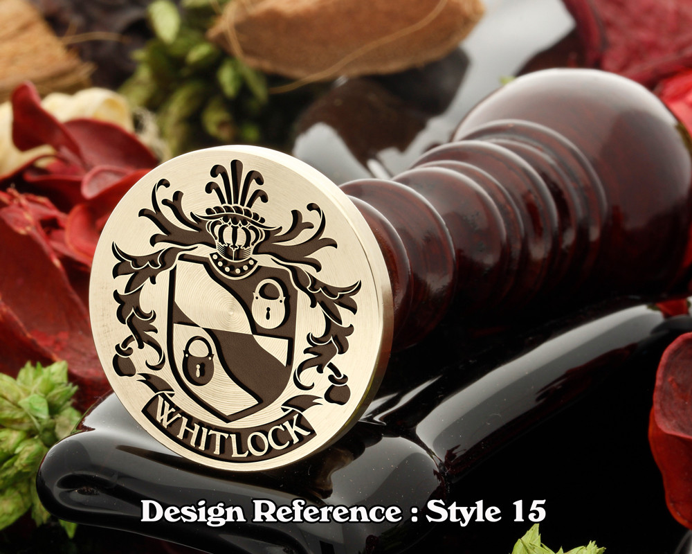 Whitlock Family Crest Wax Seal Stamp - Custom Wax N Seals