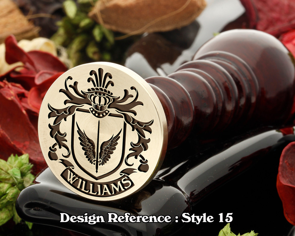 Williams Family Crest Wax Seal Stamp - Custom Wax N Seals