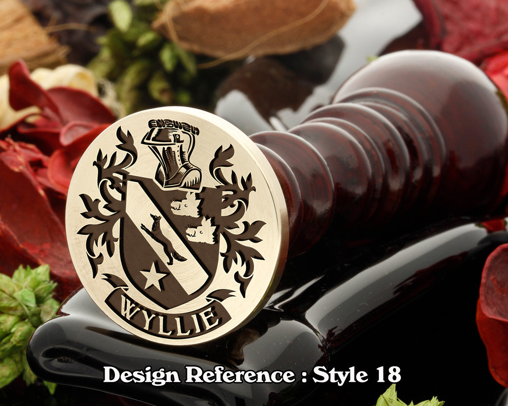 Wyllie Family Crest Wax Seal Stamp - Custom Wax N Seals