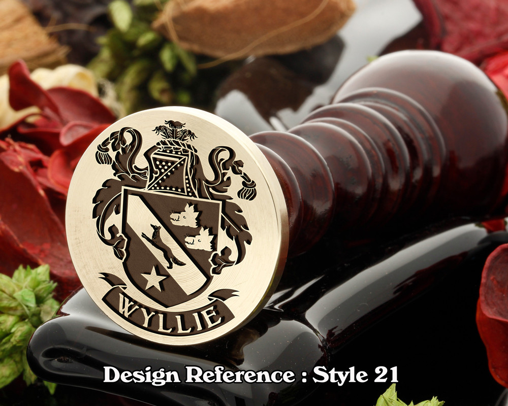 Wyllie Family Crest Wax Seal Stamp - Custom Wax N Seals