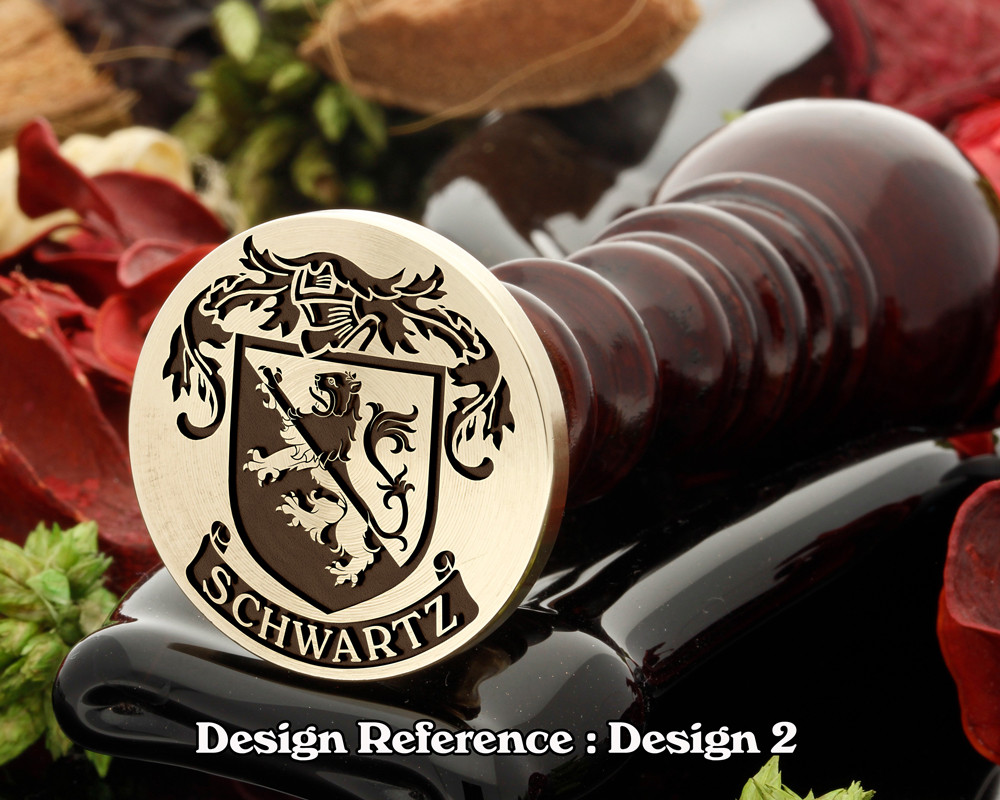 Schwartz (Germany) Family Crest Wax Seal Stamp