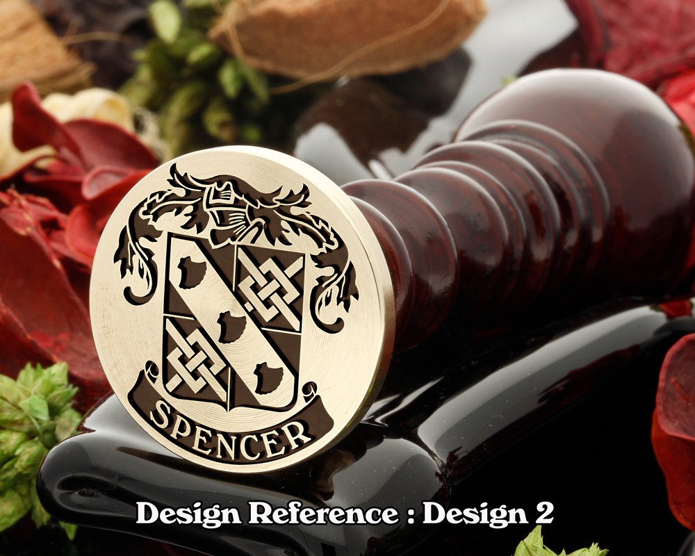 Spencer Family Crest Wax Seal Stamp - Custom Wax N Seals