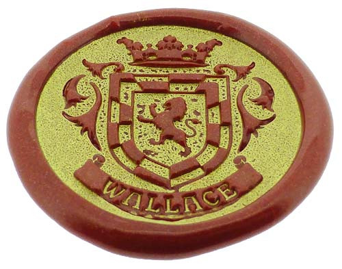 Wallace Family Crest Wax Seal Stamp - Custom Wax N Seals
