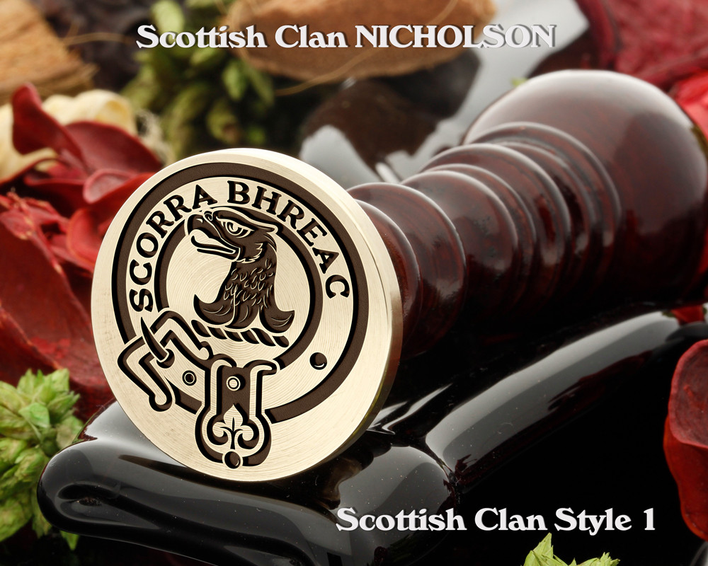 Nicholson Scottish Clan Wax Seal Stamp - Custom Wax N Seals