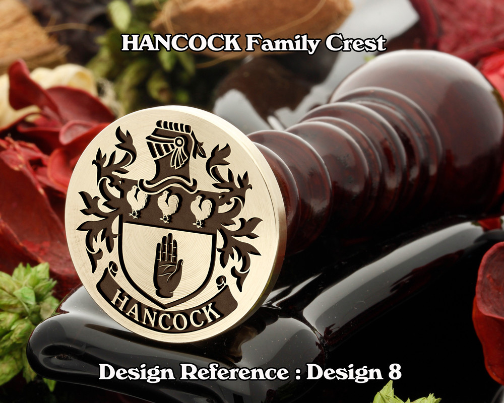 Hancock Family Crest Wax Seal Stamp - Custom Wax N Seals