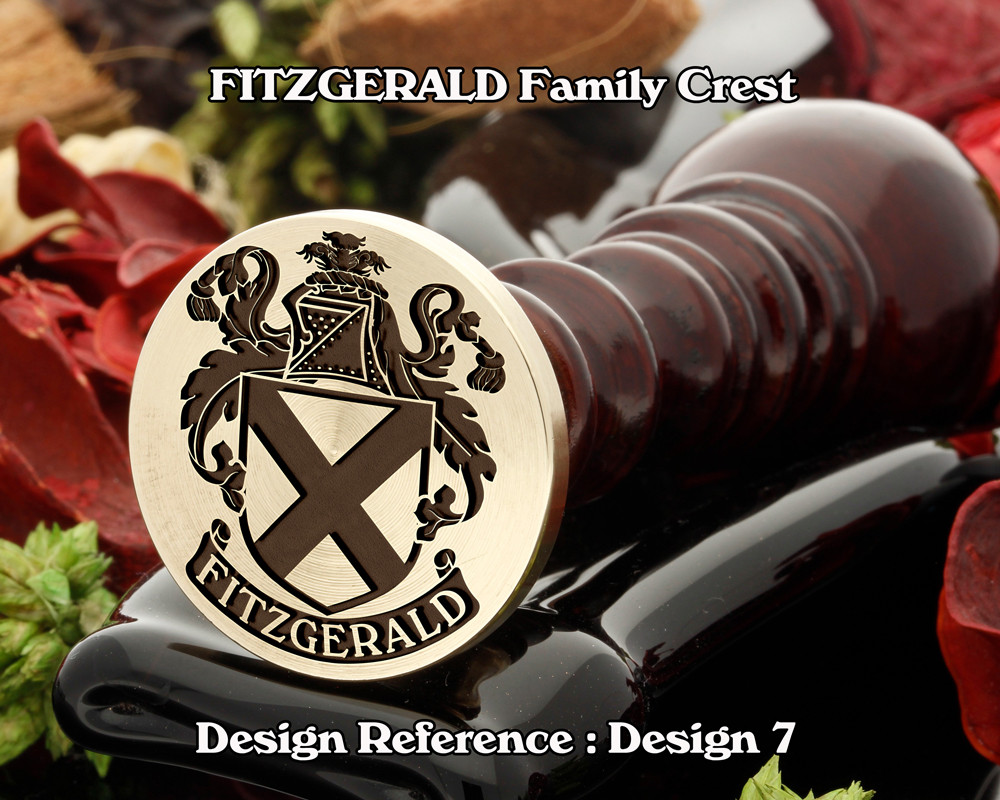 Fitzgerald Family Crest Wax Seal Stamp - Custom Wax N Seals