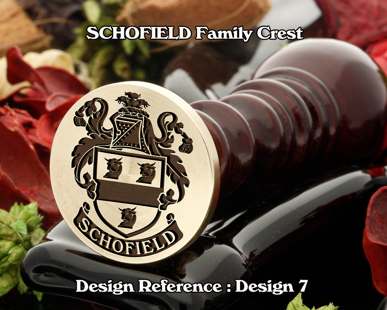 Schofield Family Crest Wax Seal Stamp - Custom Wax N Seals