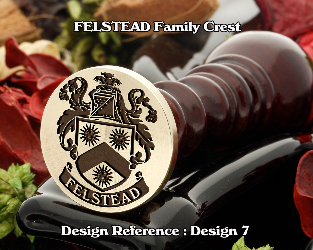 Felstead Family Crest Wax Seal Stamp - Custom Wax N Seals