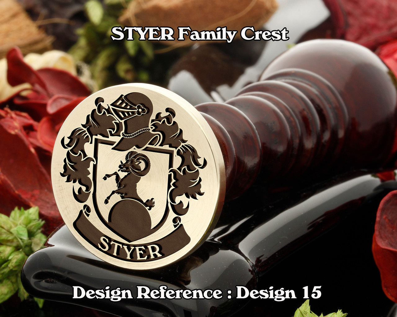 Styer Family Crest Wax Seal Stamp - Custom Wax N Seals