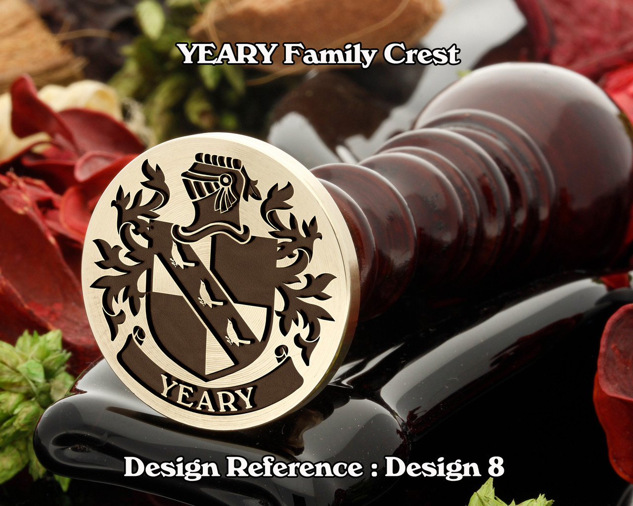 Yeary Family Crest Wax Seal Stamp - Custom Wax N Seals