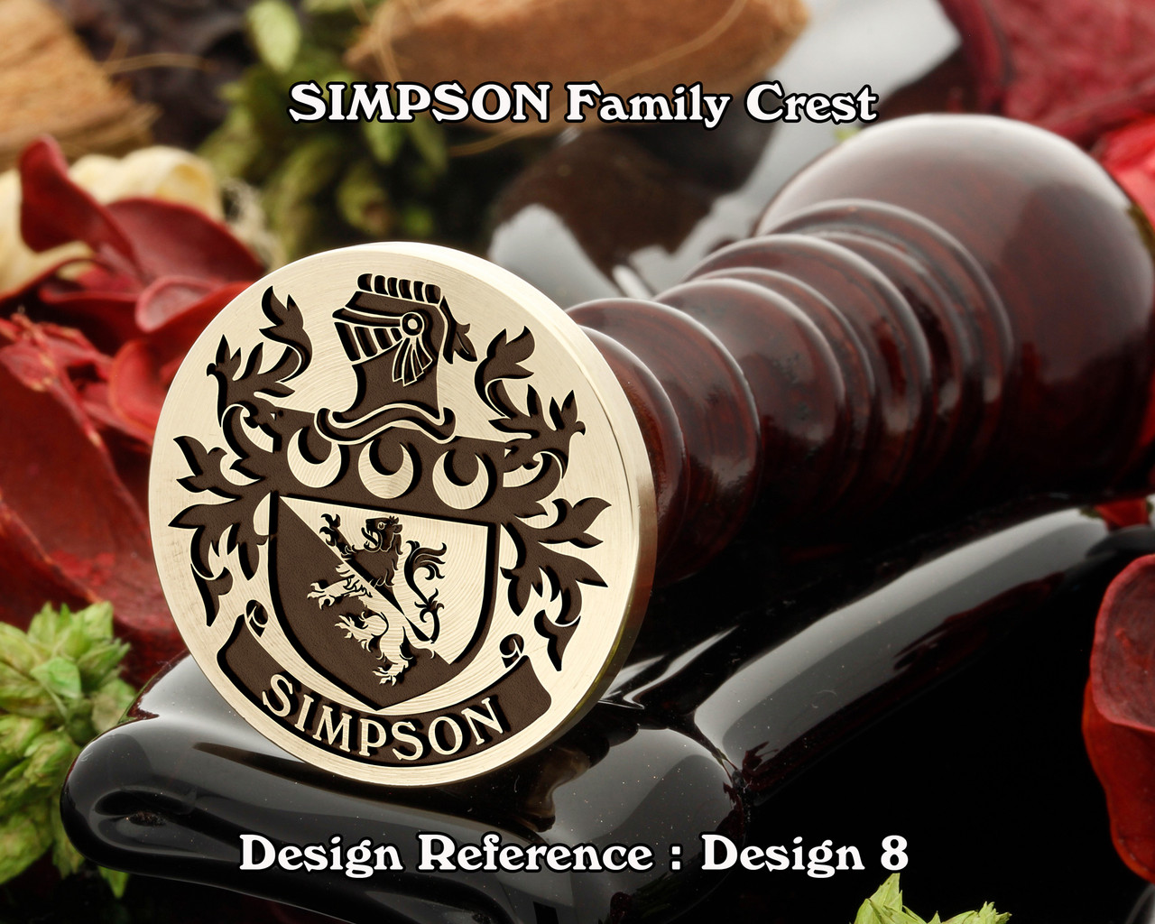 Simpson Family Crest Wax Seal Stamp - Custom Wax N Seals