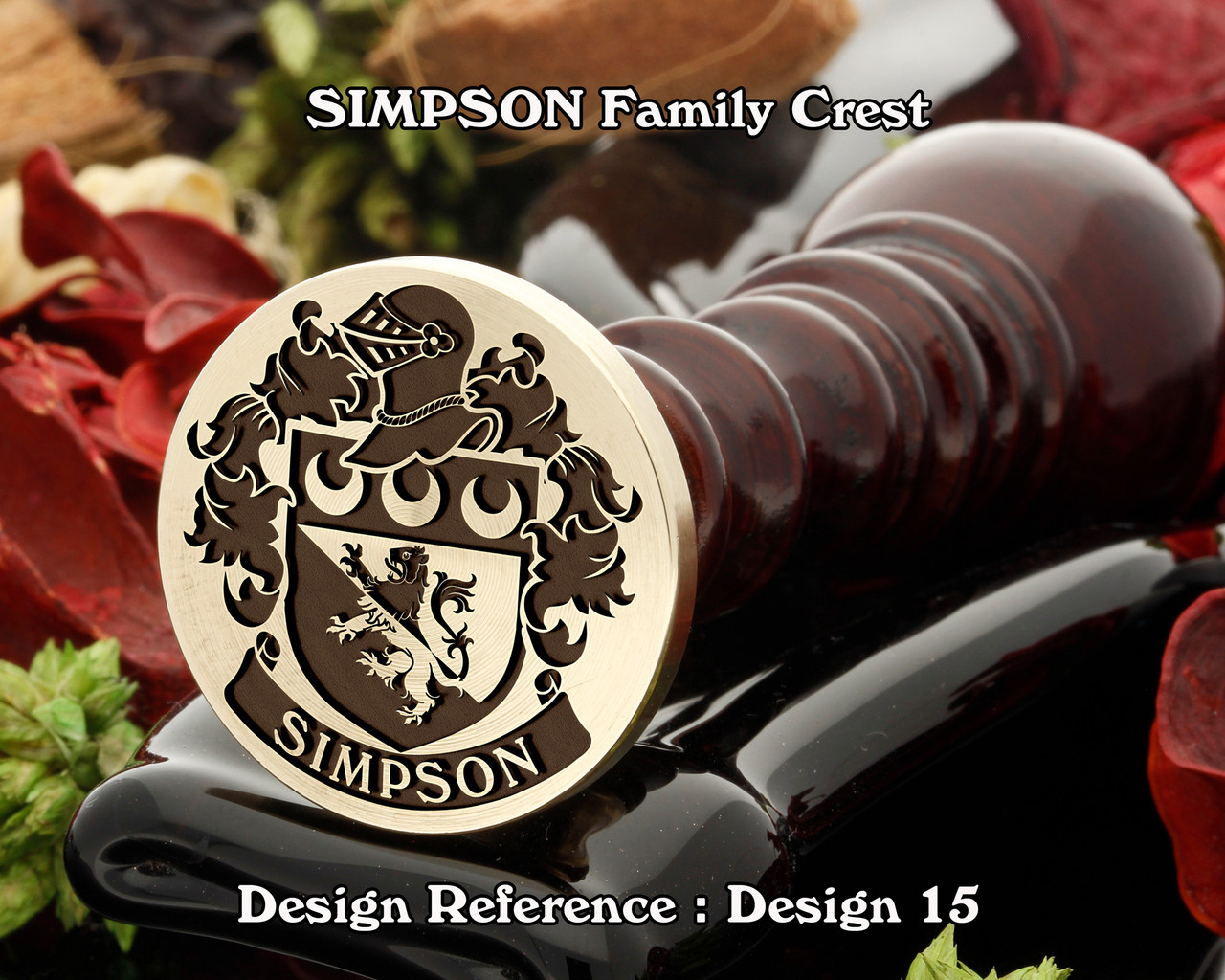 Simpson Family Crest Wax Seal Stamp - Custom Wax N Seals